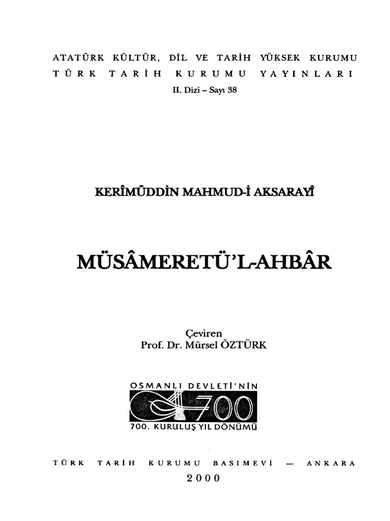 Müsameretül Ahbar | PDF