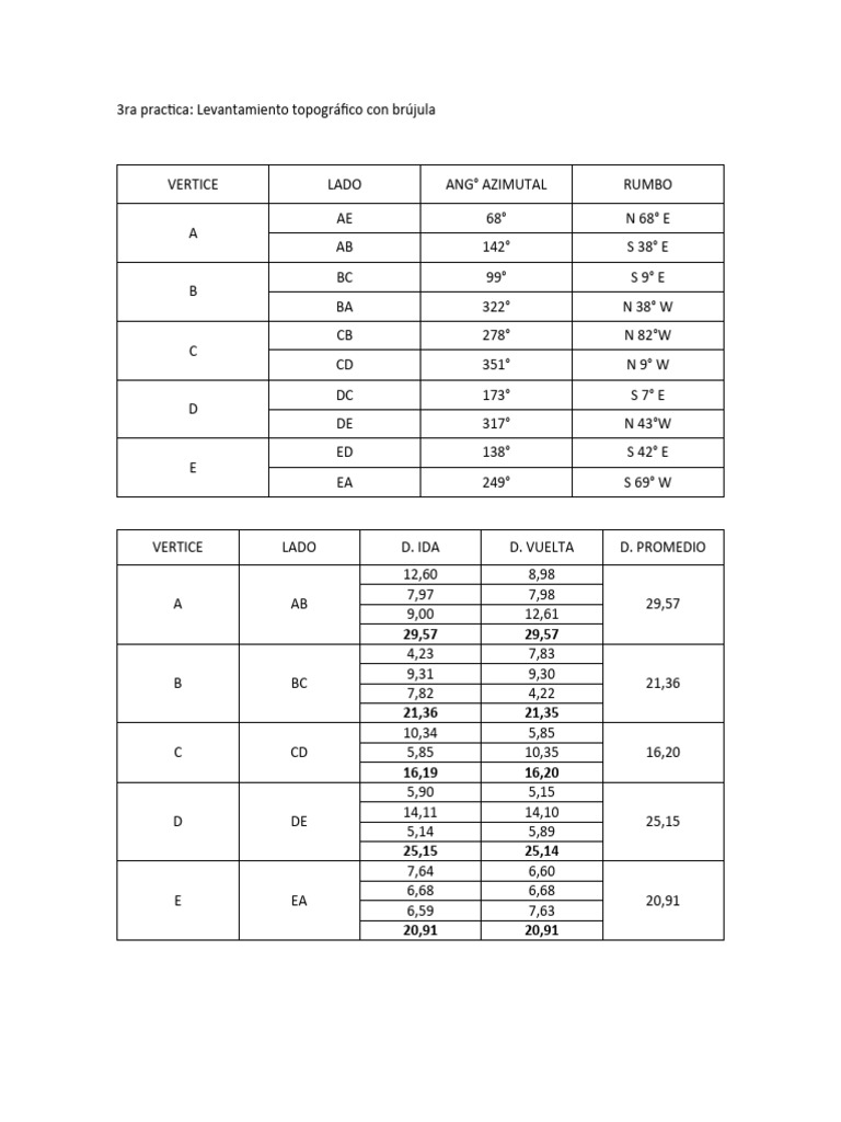 Levantamiento Topográfico Básico | PDF