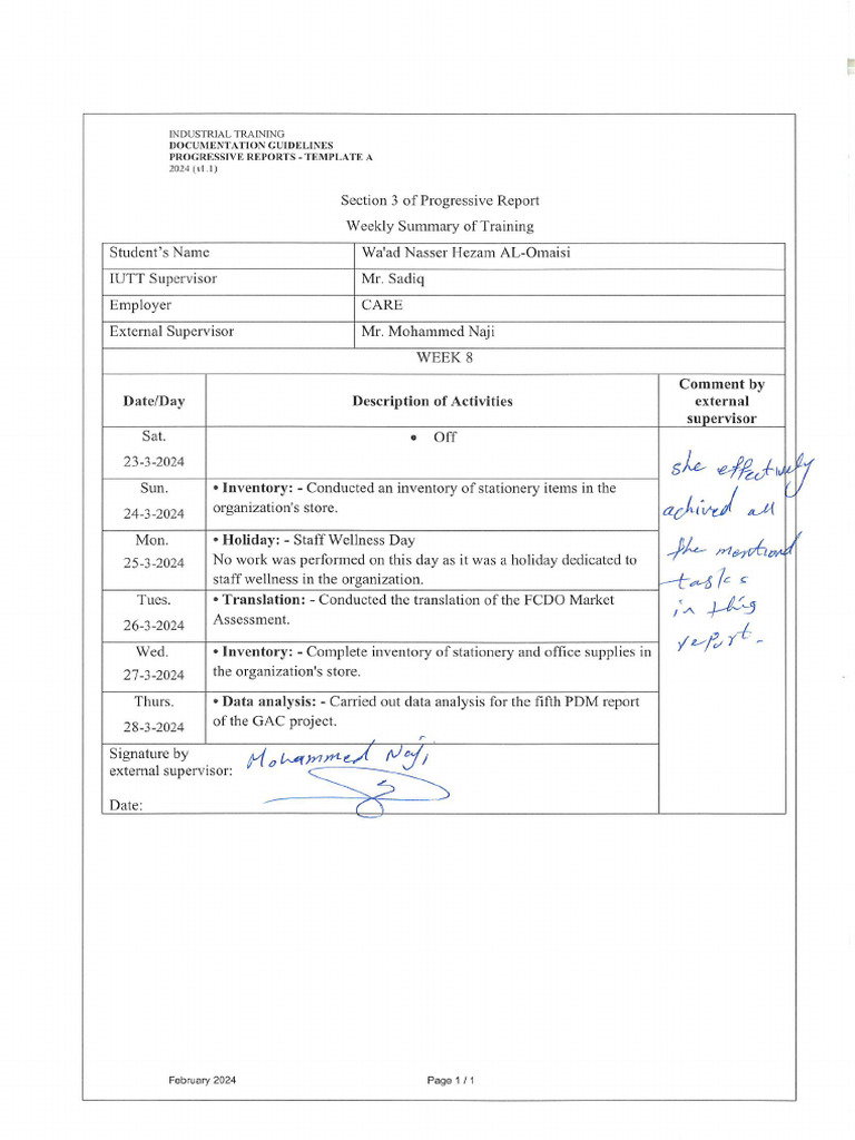 Progressive Report 8th Week-1 | PDF