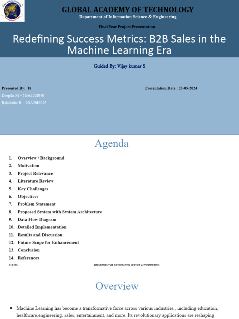 Project Presentation | PDF | Linear Regression | Mean Squared Error