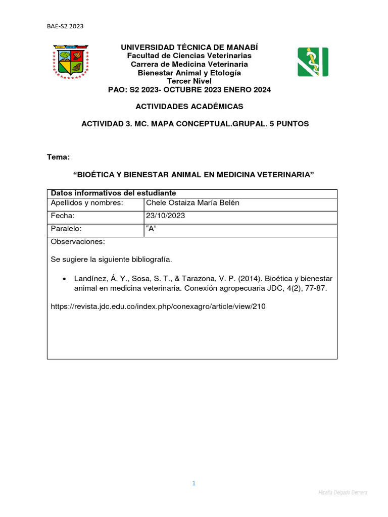 Act 3. Mapa .MC - Bae S2 2023 | PDF | Medicina CLINICA | Ciencias de la Salud