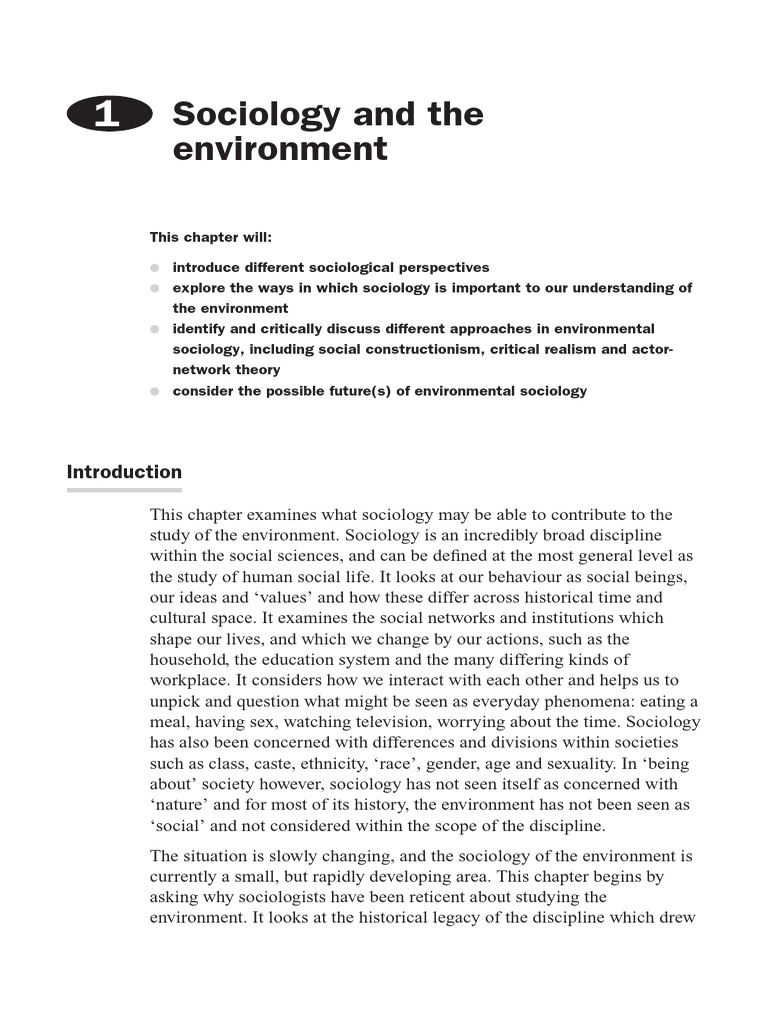 Understanding Environmental Sociology | PDF | Sociology | Social ...