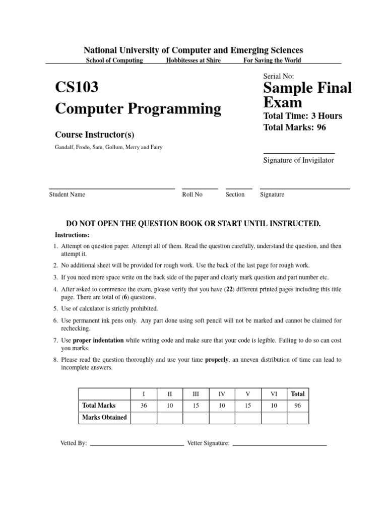 Sample Final II | PDF | Namespace | Computer Science