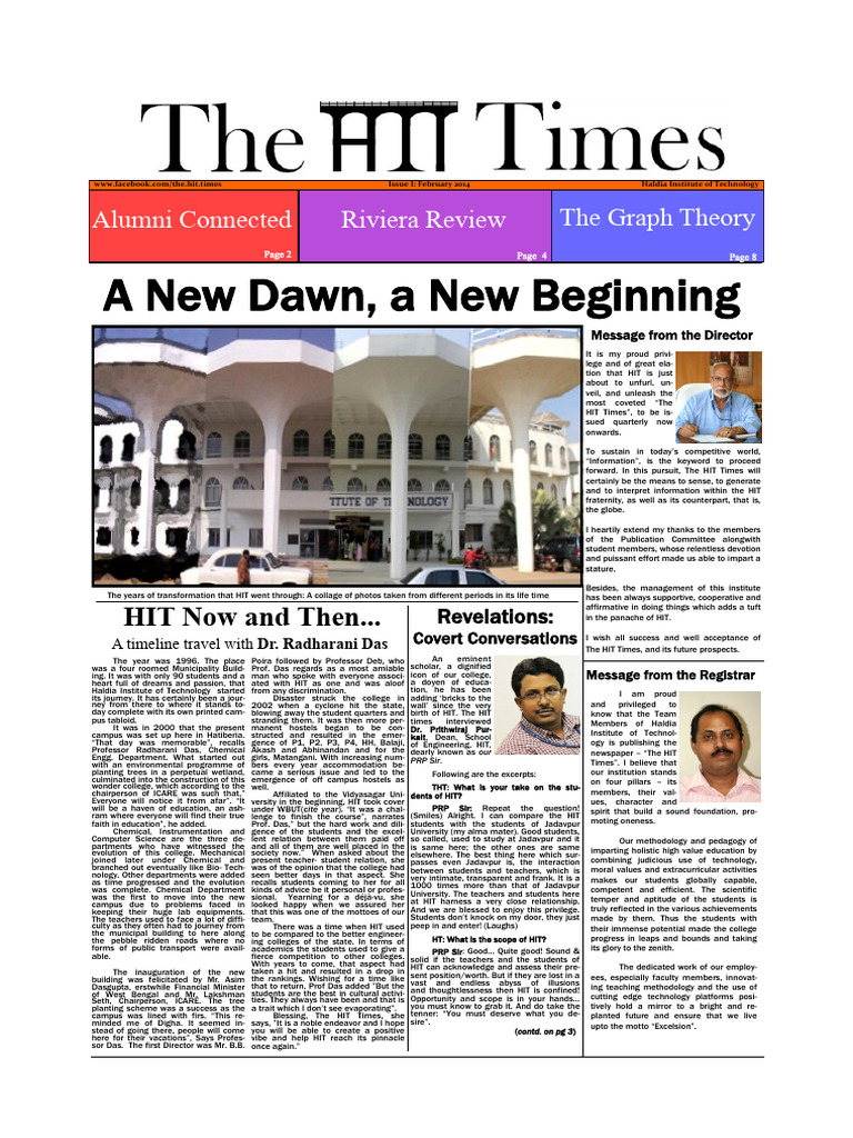 The HIT Times Issue 1 | PDF