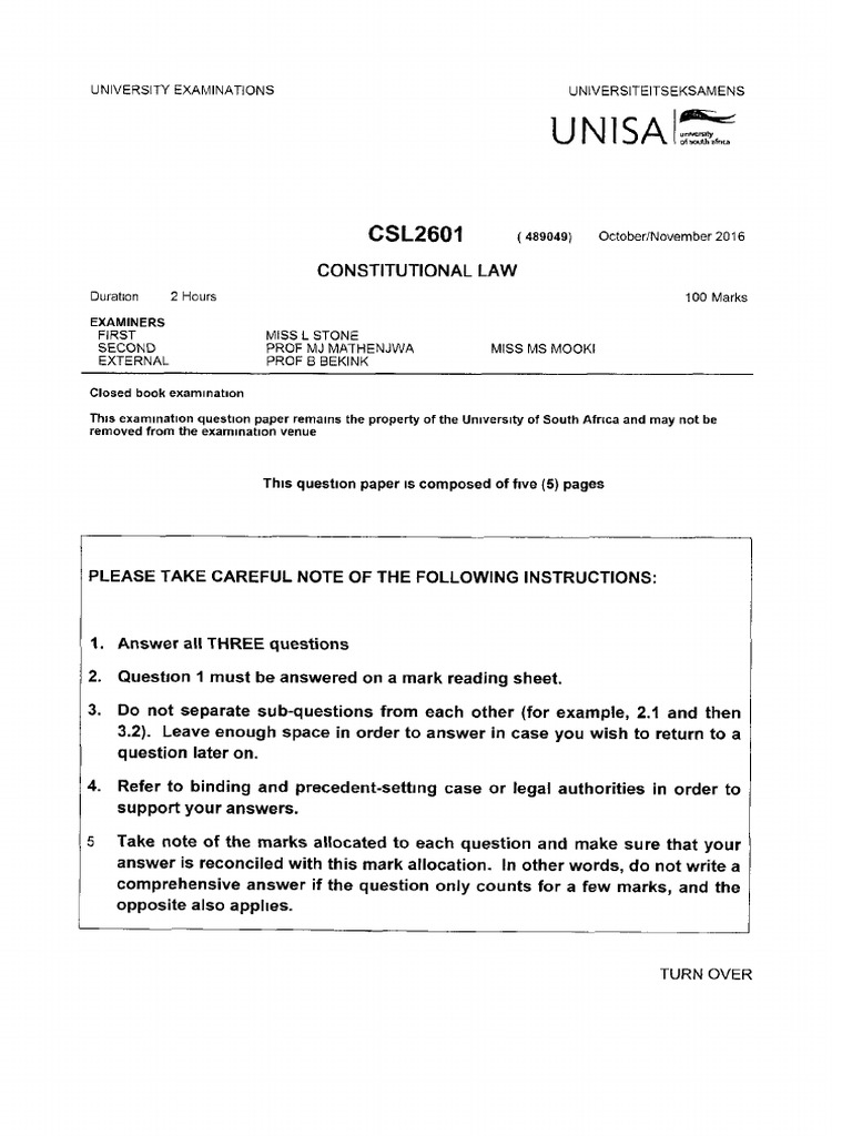 Csl2601 2016 10 E 1 Exam Paper Pdf