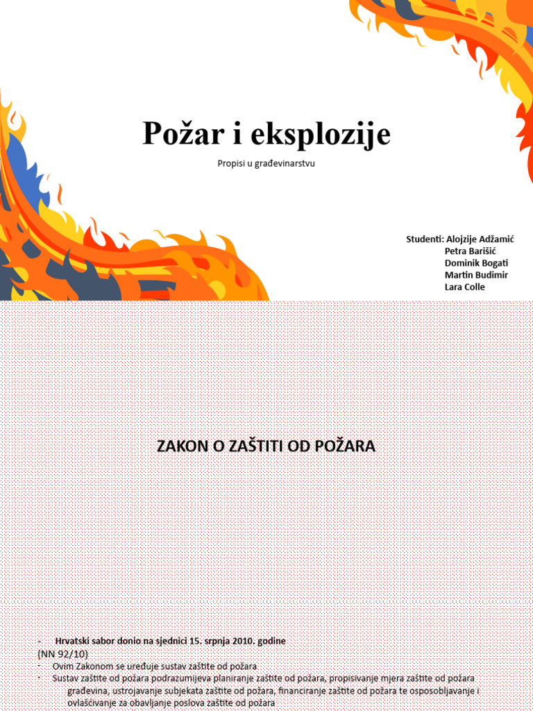 Požar I Eksplozije | PDF