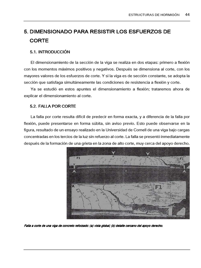 Apunte Teórico - Parte 3 Corte | PDF | Viga (Estructura) | Concreto reforzado