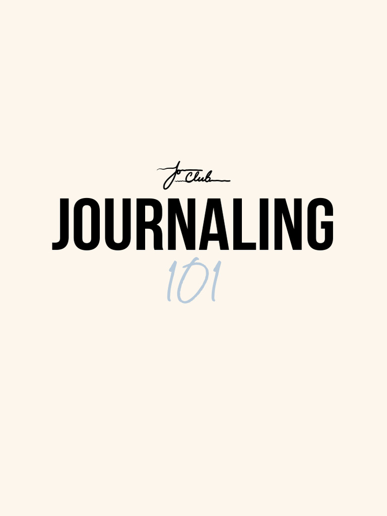 1 Journaling 101 Mini Course 2024 | PDF | Thought