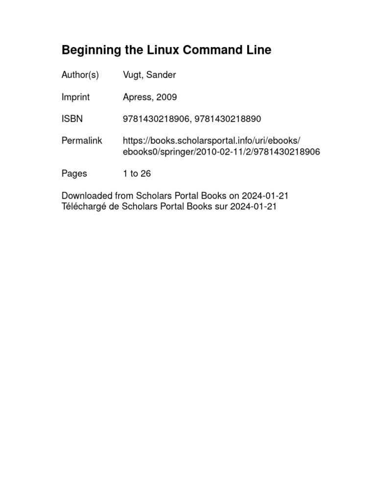 Beginning The Linux Command Line (Pages 1-26) (2024-01-21) | PDF | Superuser | Command Line ...