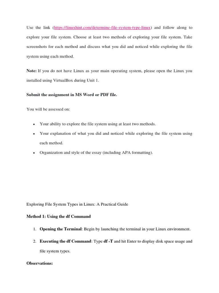 Written Assignment Unit 6 | PDF | File System | Computer File