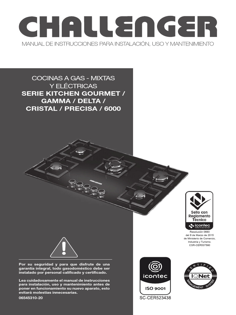 Manual de Instalación y Mantenimiento Estufas | PDF | Estufa de cocina | Conector eléctrico