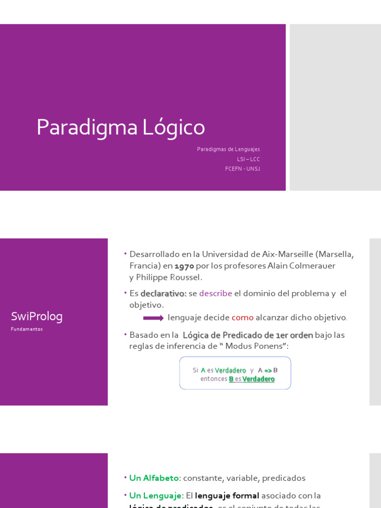 Paradigma Lógico | PDF | Lógica de primer orden | Axioma