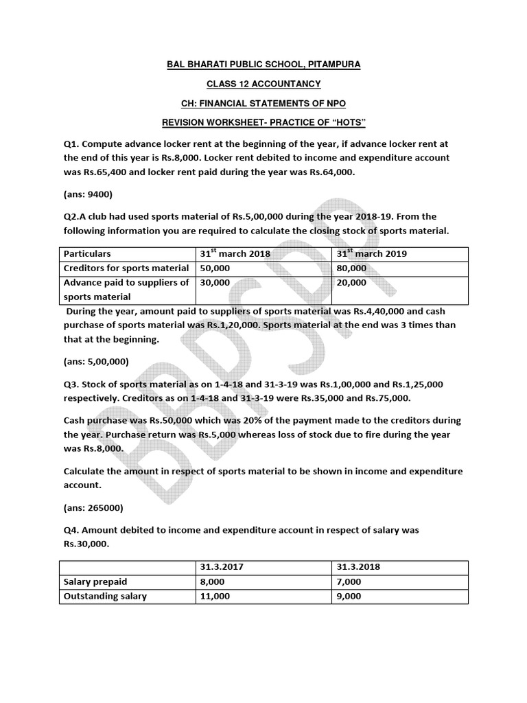 NPO 12 Ws Hots | PDF | Debits And Credits | Expense