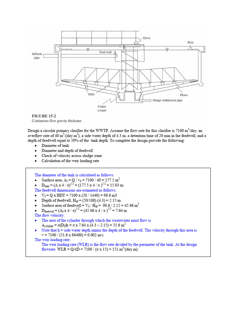 2 Circular Primary Clarifier | PDF | Science & Mathematics | Technology & Engineering