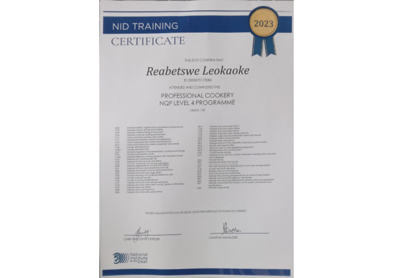 NID Certificate | PDF