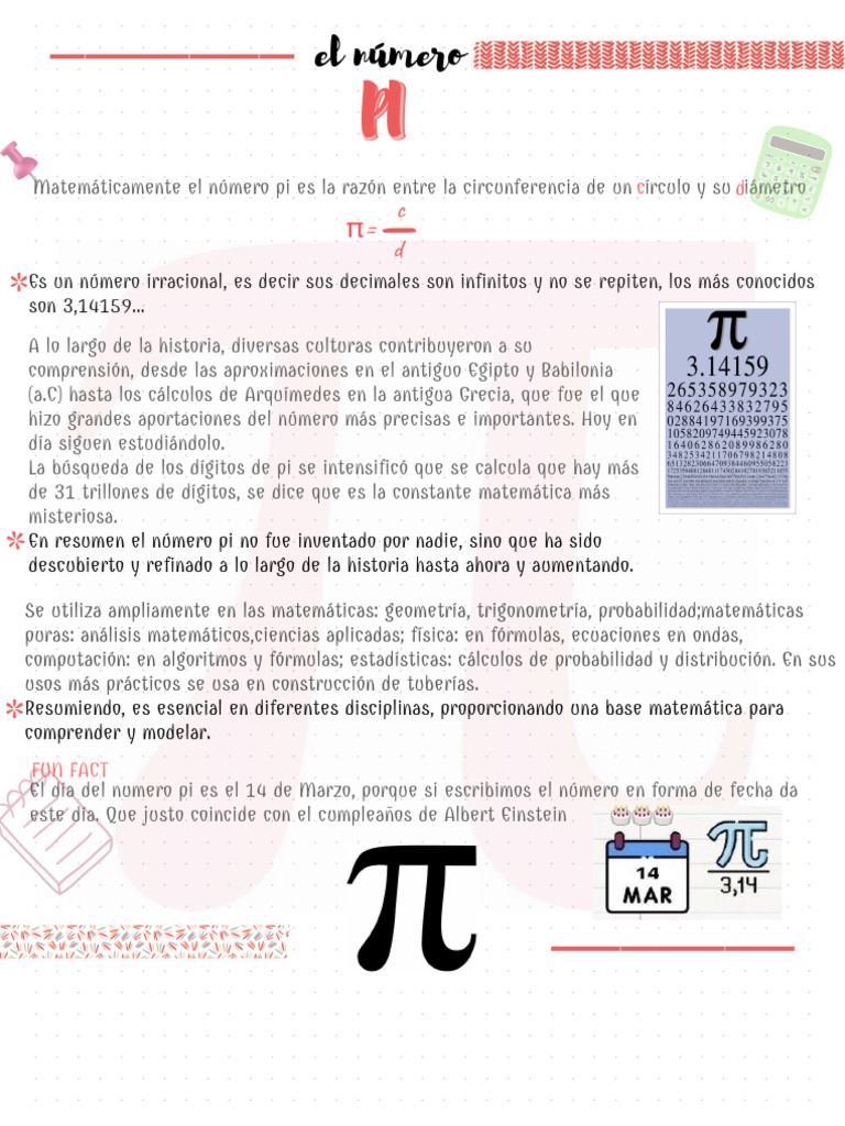 Historia y Usos del Número Pi | PDF
