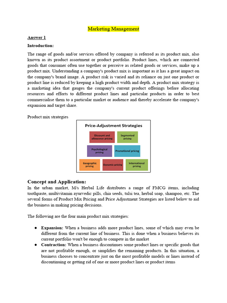 Marketing Management Assignment | PDF | Pricing | Advertising
