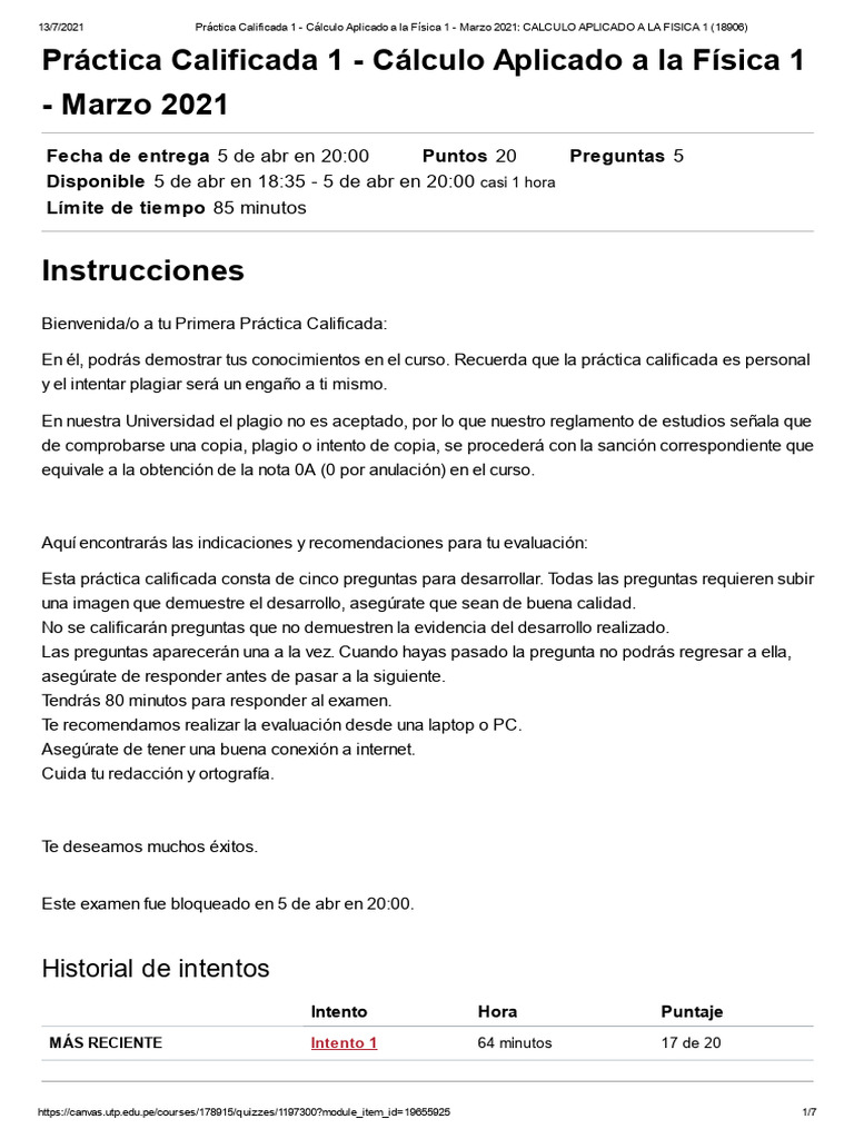 S3 PC1 Caf1 2021 | PDF | Velocidad | Física