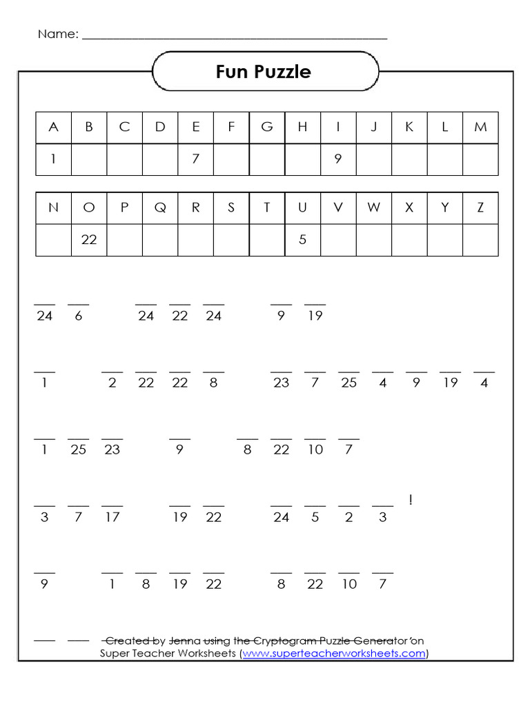 Super Teacher Worksheets Fun Puzzle | PDF | Puzzles | Word Puzzles