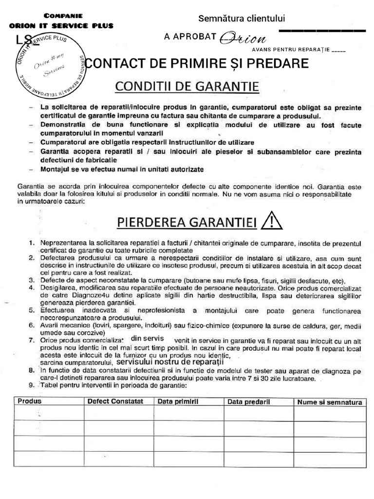 Contract de Primire Și Predare PDF 01 May 2024 | PDF