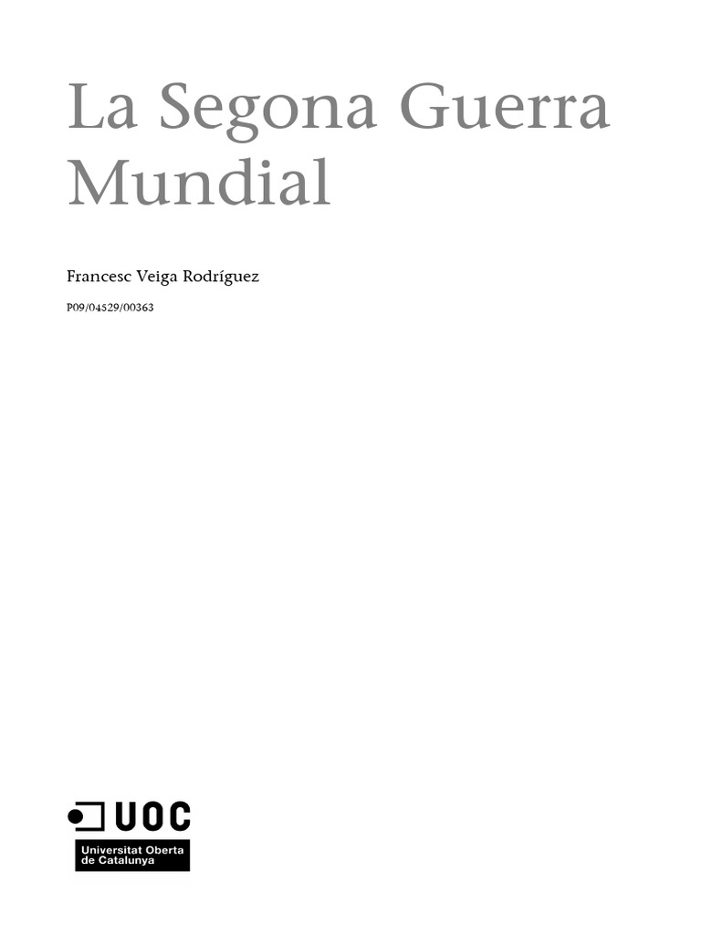 La Segona Guerra Mundial | PDF