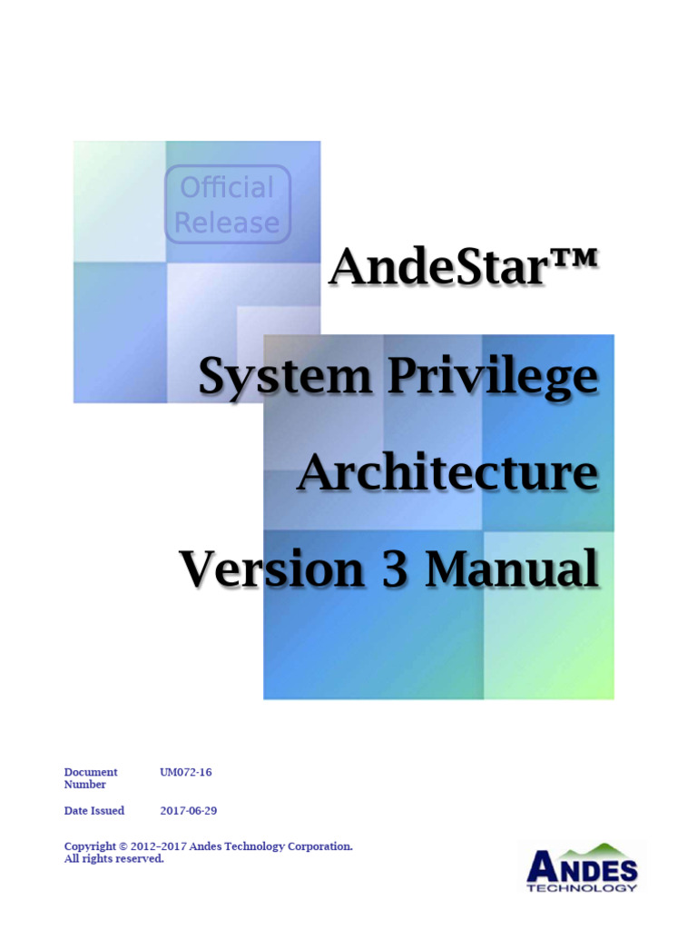 AndeStar SPA V3 UM072 V1.6 | PDF | Computer Architecture | Computing