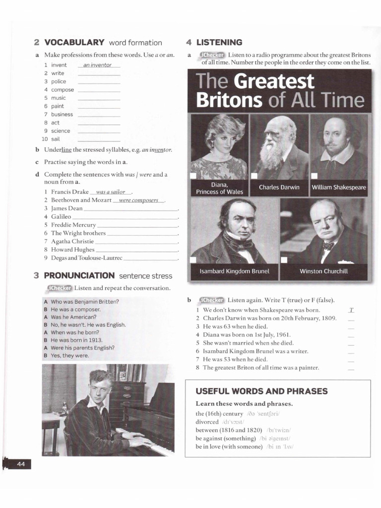 English - File - Elementary - Workbook Unit 7 | PDF | English Language ...