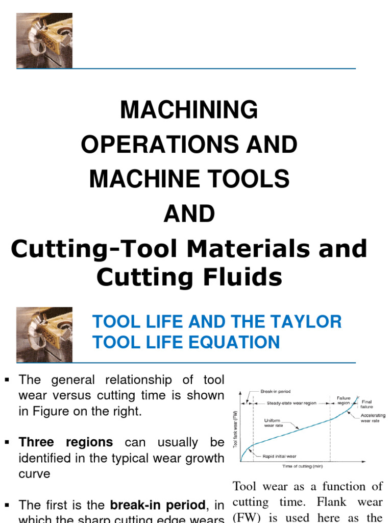 Chapter 4 Machine Operations and Machine Tools | PDF | Machining | Logarithm