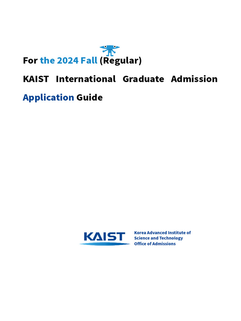 KAIST 2024 Fall Grad Admission Guide | PDF | Academic Degree | Mathematics