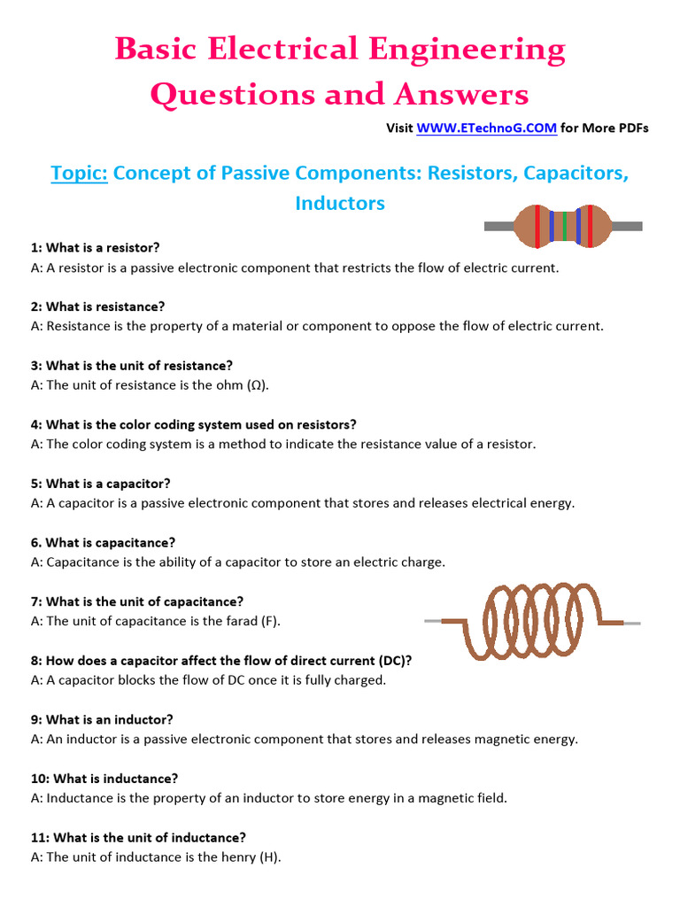 Chapter Wise Electrical Engineering Questions and Answers | PDF ...