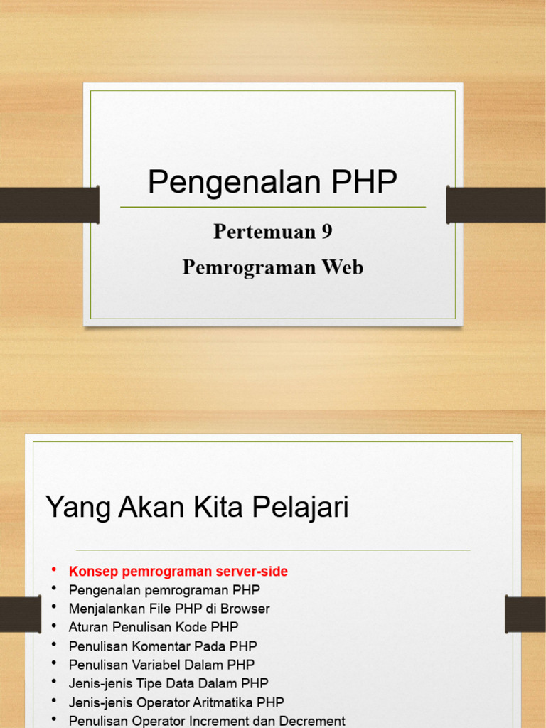 Dasar PHP | PDF