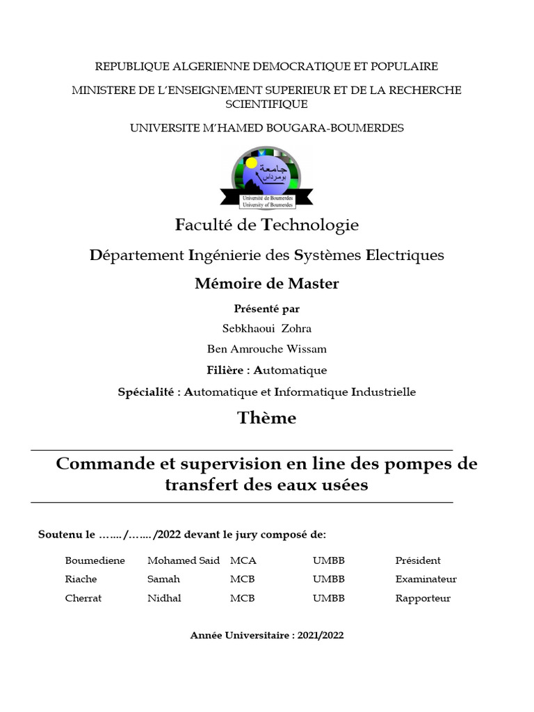 Automatisation des Pompes d'Eaux Usées | PDF | Turbine | Automate ...