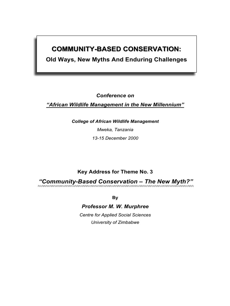 Michael Murphree Inputs 2 | PDF | Conservation Biology | Decentralization