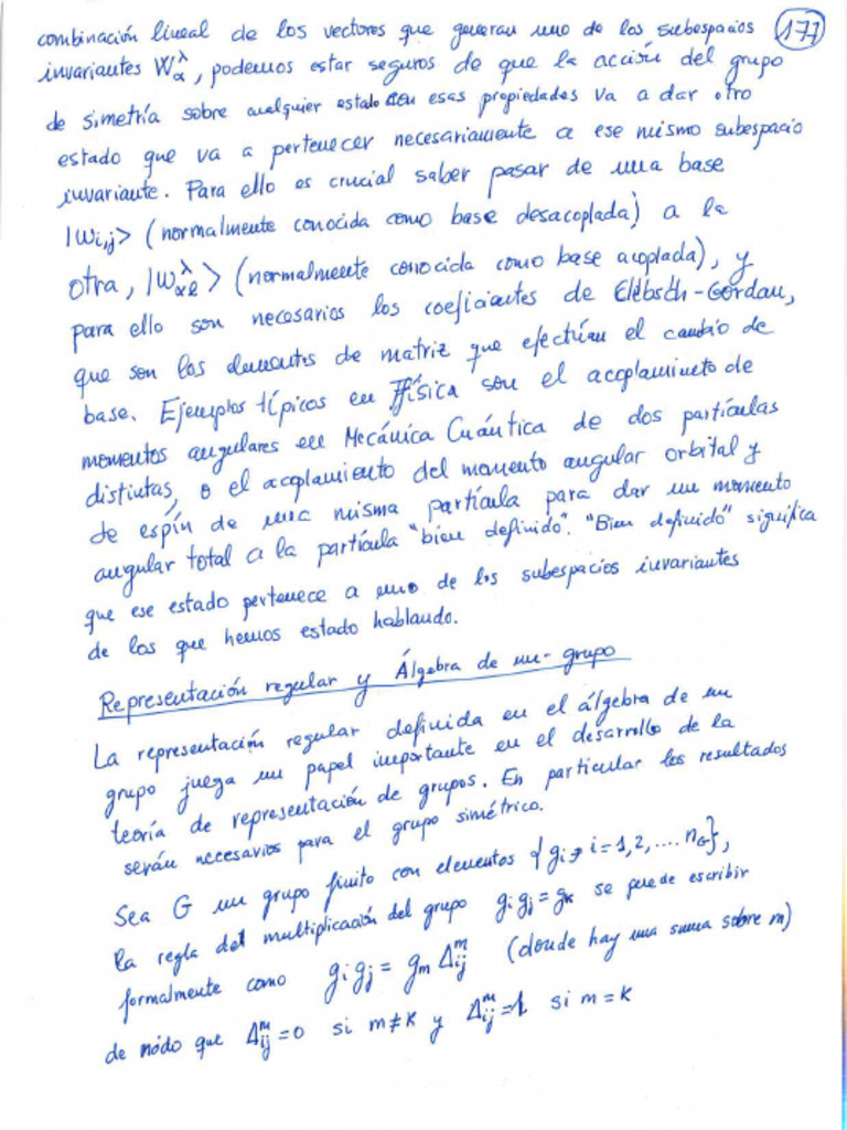 Notas Representacion Regular Algebra Grupo | PDF