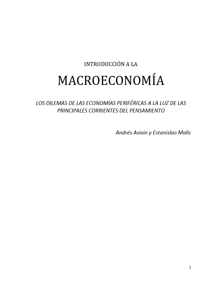 Manual Macroeconomía | PDF | Producto Interno Bruto | Inflación