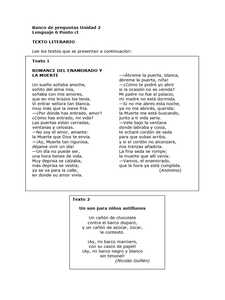 Unidad 2 Lenguaje 6 | PDF Unidad 2 Lenguaje 6 | PDF