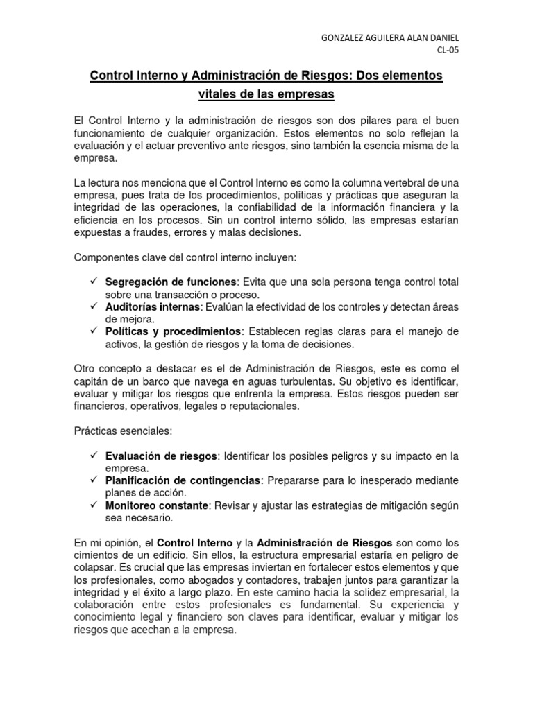 CL-05 Adga | PDF | Business | Evaluación