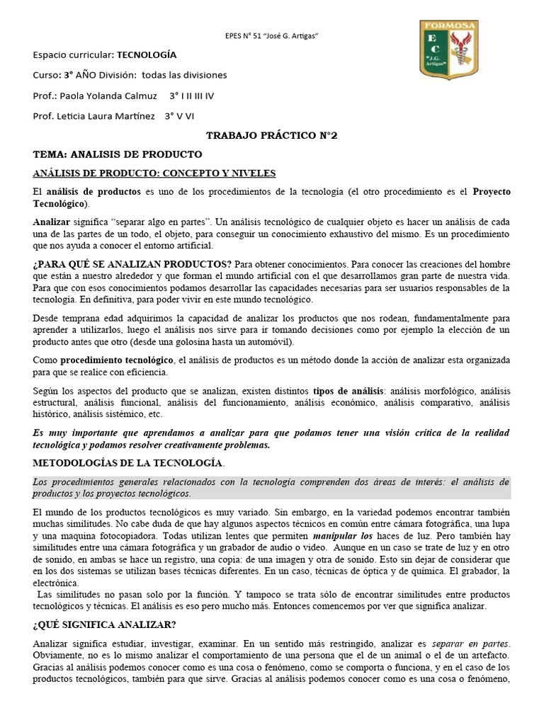 TP N2 Analisis de Producto | PDF | Cámara | Óptica