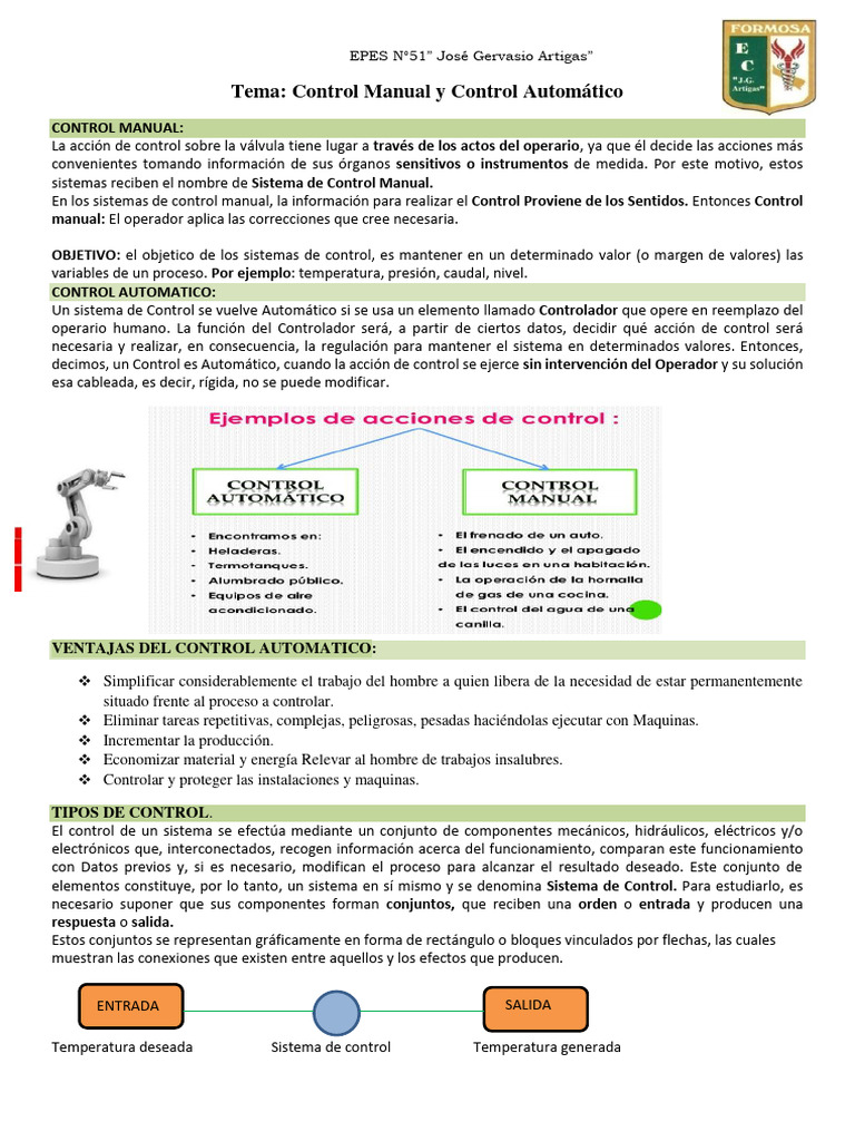 5° T.P. Control Manual y Automatico | PDF | Sistema de control