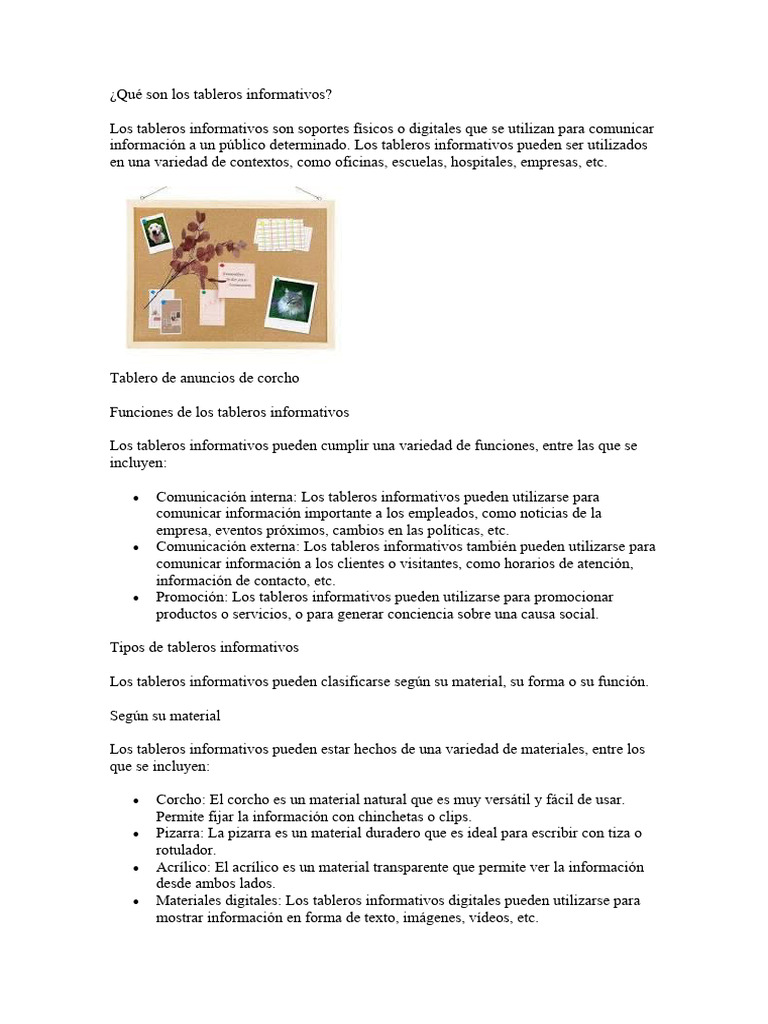 Guía sobre Tableros Informativos | PDF | Diseño | Información