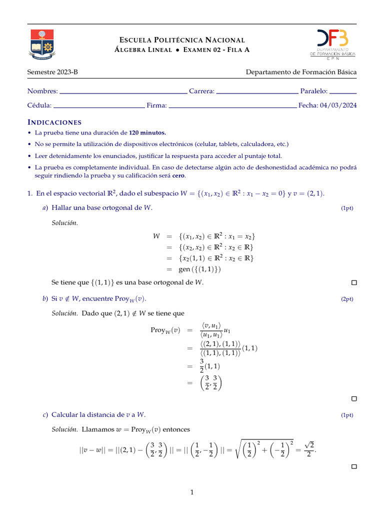 EXAMEN_02_-_FILA_A_SOLUCION | PDF | Valores propios y vectores propios | Mapa lineal