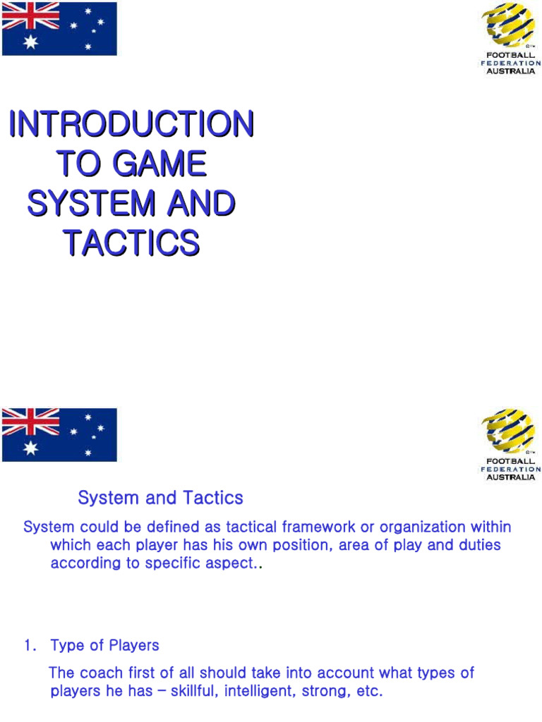 Game System and Tactics Overview | PDF | Defender (Association Football ...