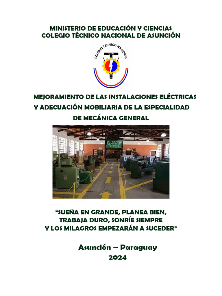 Proyecto de Mejoramiento - Mca. 2024 | PDF | Evaluación
