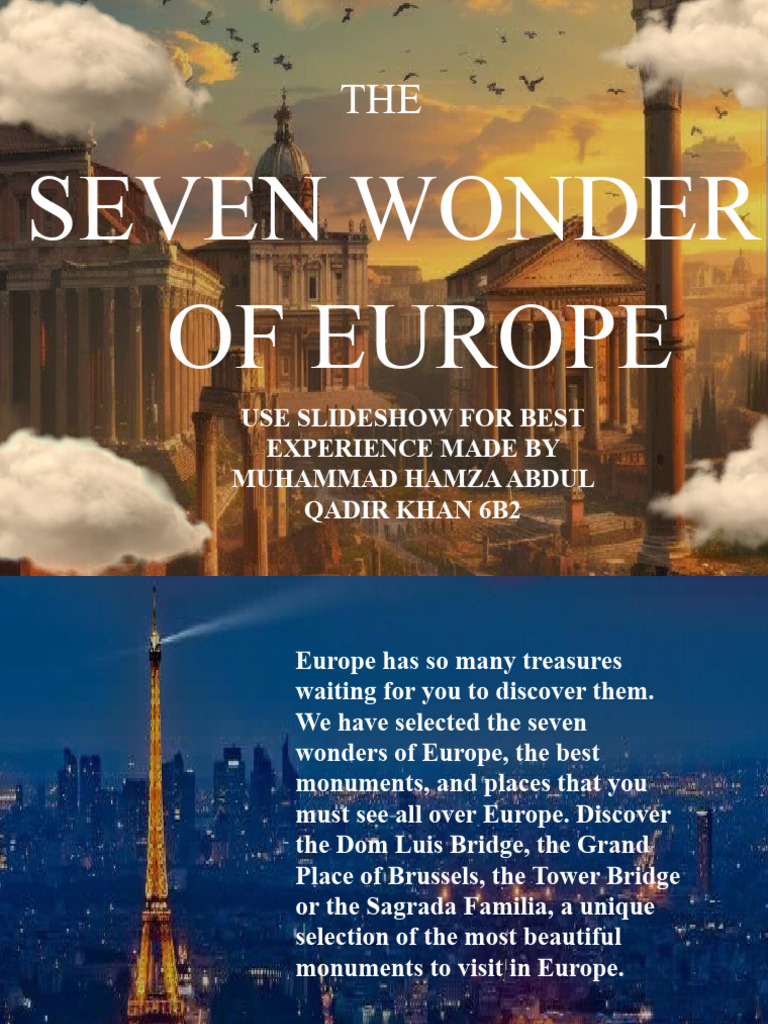 Seven Wonders of Europe by Muhammad Hamza Abdul Qadir Khan 6b2 | PDF