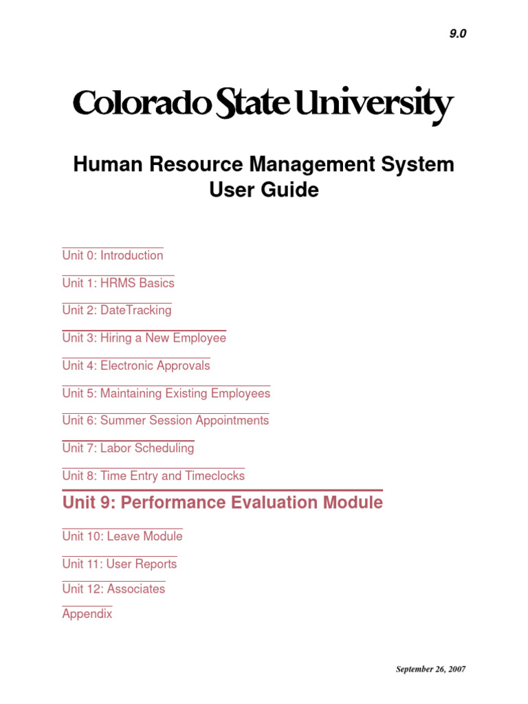 HR System User Guide 9 Performance Eval | PDF | Comma Separated Values ... HR System User Guide 9 Performance Eval | PDF | Comma Separated Values ...