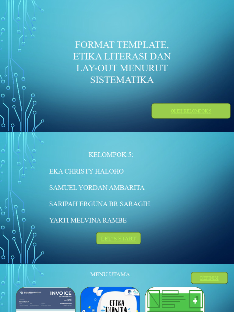 Format Template, Etika Literasi Dan Lay-Out Menurut Sistematika Fix | PDF
