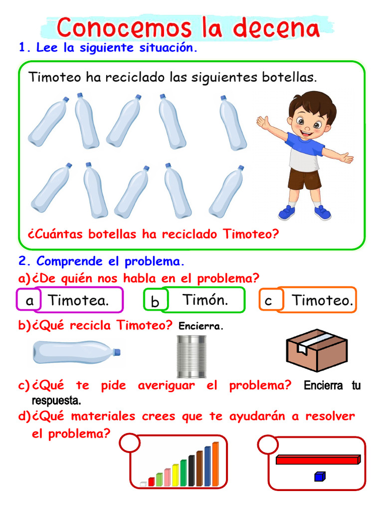 Ficha Conocemos La Decena | PDF