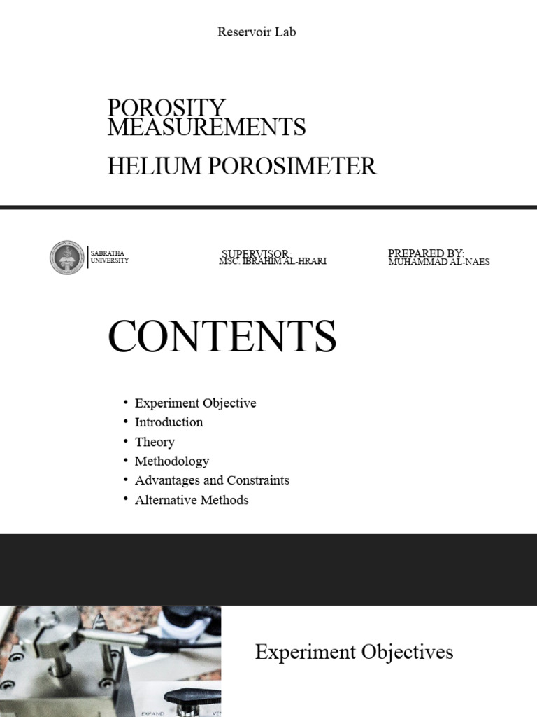 Helium Porosimeter | PDF | Porosity | Gases