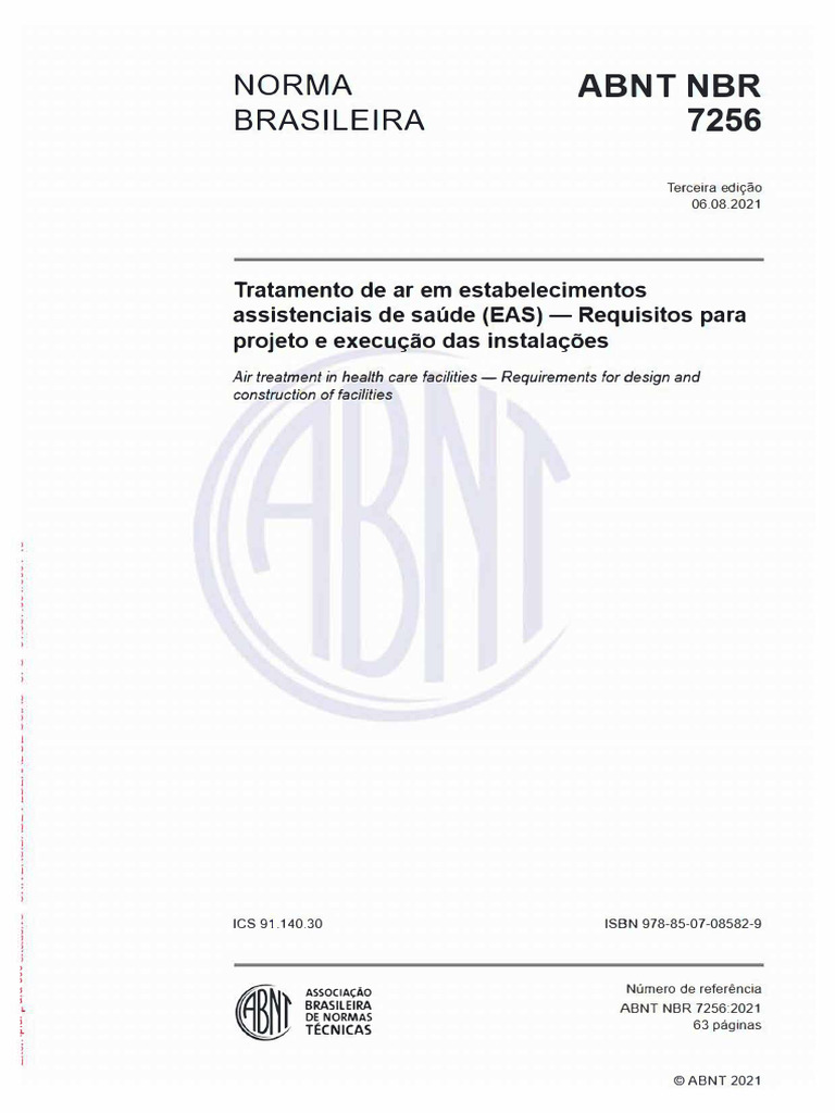 Abnt NBR 7256 2021 | PDF | Ar condicionado | Umidade