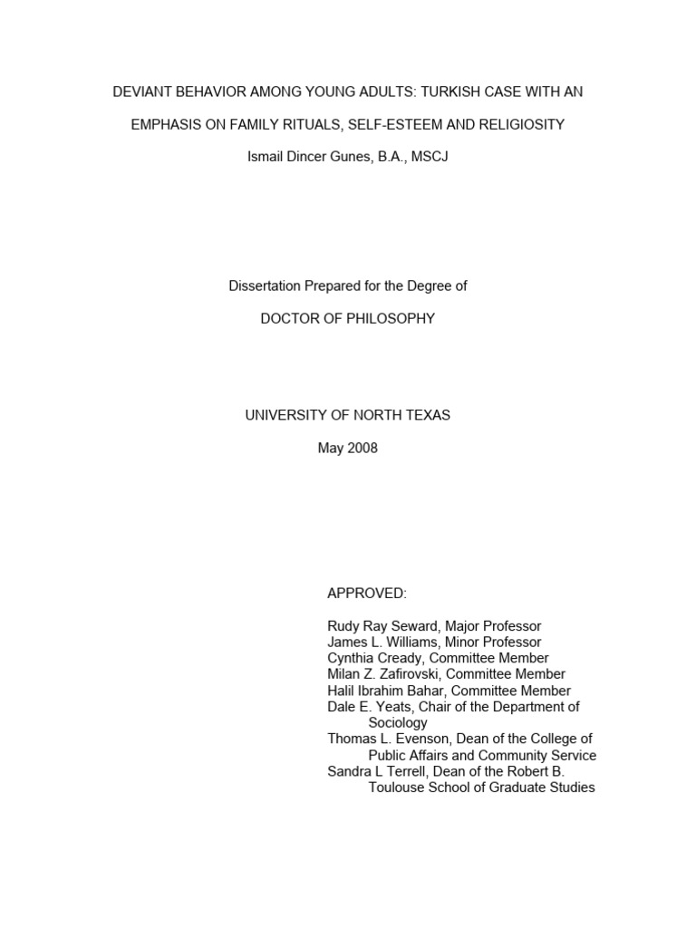 DEVIANT BEHAVIOR AMONG YOUNG ADULTS | PDF | Deviance (Sociology ...